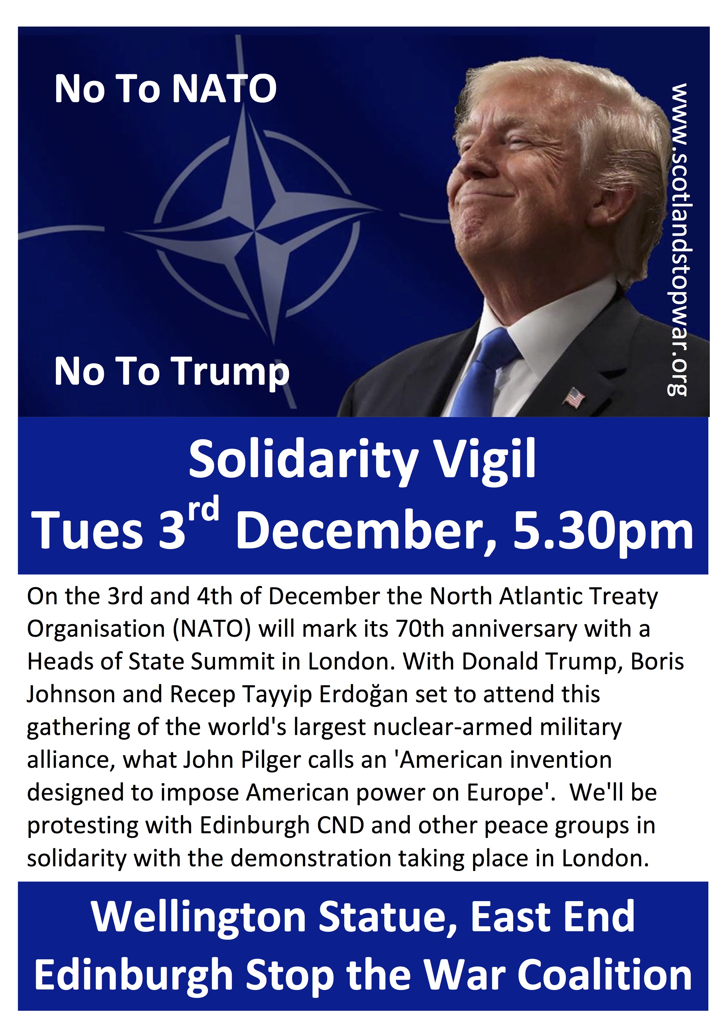 Leaflet for NATO vigil – Stop the War Coalition Scotland